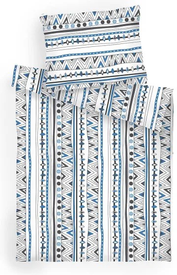 DADKA Povlečení bavlna Indián denim 140x200, 70x90 cm