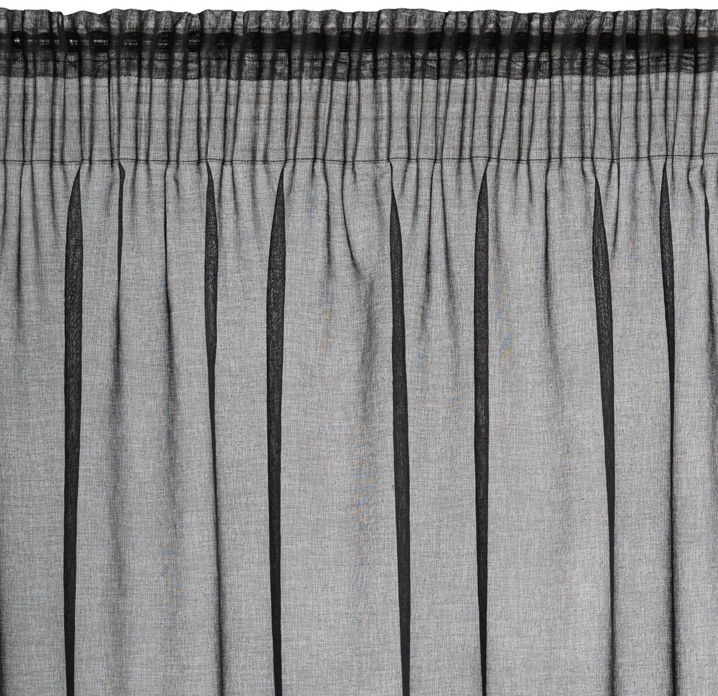ZÁCLONA NA PÁSCE CARLI 140X250 CM ČERNÁ
