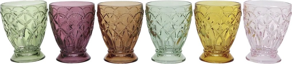 Set 6ks barevných skleniček na vodu Saint-Émilion - Ø 8*10 cm / 200ml