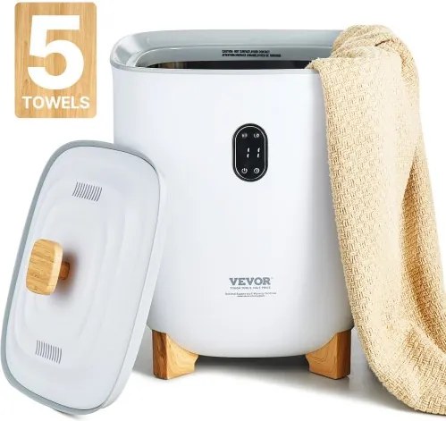 25 L vědro ohřívače ručníků s LED obrazovkou Spodní vyhřívací sloupky Timer Bílá