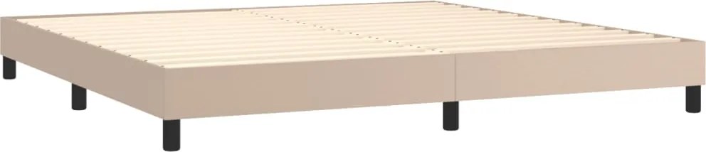 Box spring postel s matrací cappuccino 200 x 200 cm umělá kůže 3141028