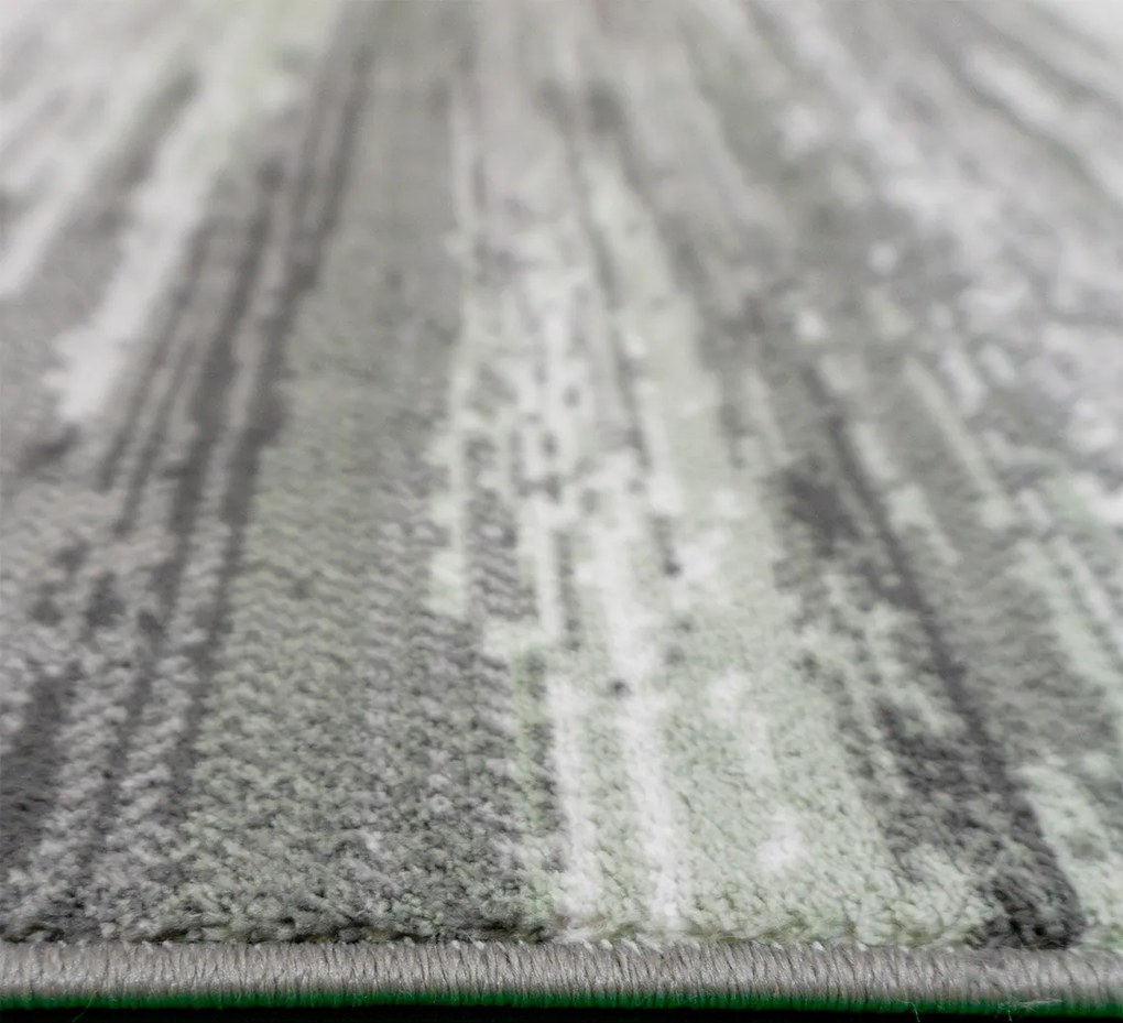BE Koberec Accra 6505 Grey Green - zelený obdélníkový Rozměr: 60x100 cm