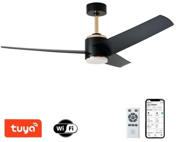 Immax NEO 07280L -LED Stm. str. ventilátor BEAUTY 18W/230V černá Wi-Fi Tuya + DO