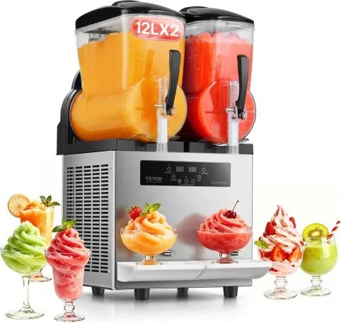 Komerční stroj na kaši 12Lx2 Margarita Smoothie Výrobník mražených nápojů
