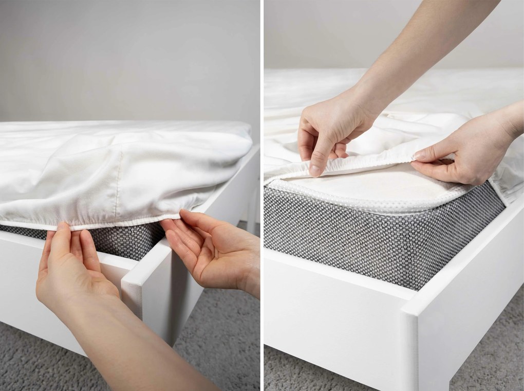 Detexpol Prostěradlo z mikrovlákna 220x200 bílé jednobarevné s elastickým Poly