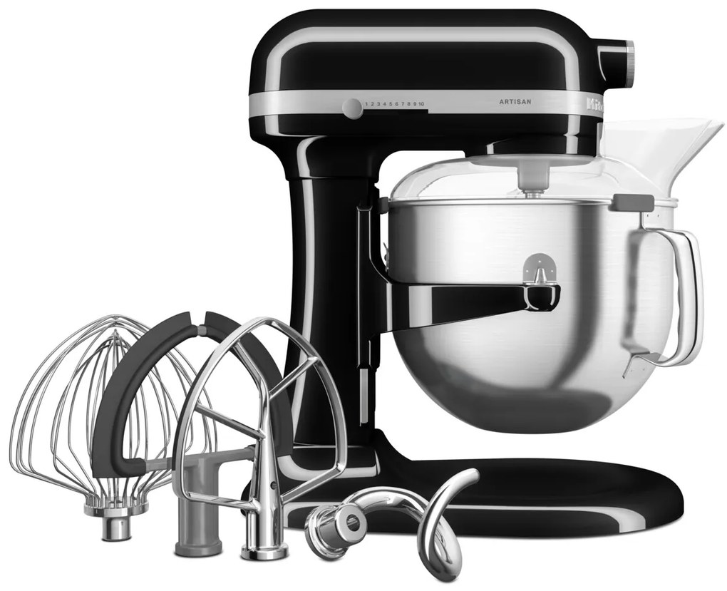 KitchenAid Kuchyňský robot Artisan 5KSM70SHX, se zvedací mísou 6,6 l, černá 5KSM70SHXEOB