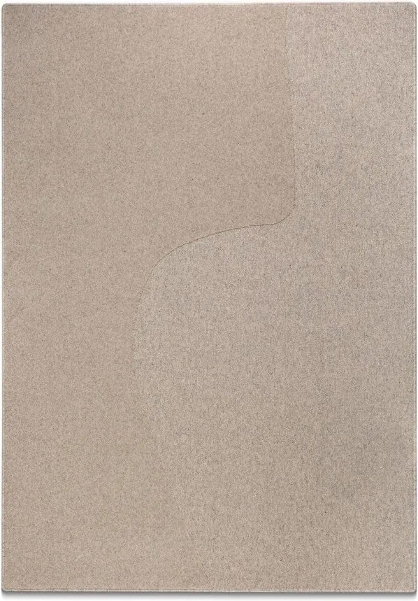 Taupe vlněný koberec 160x230 cm Abstract – Micadoni