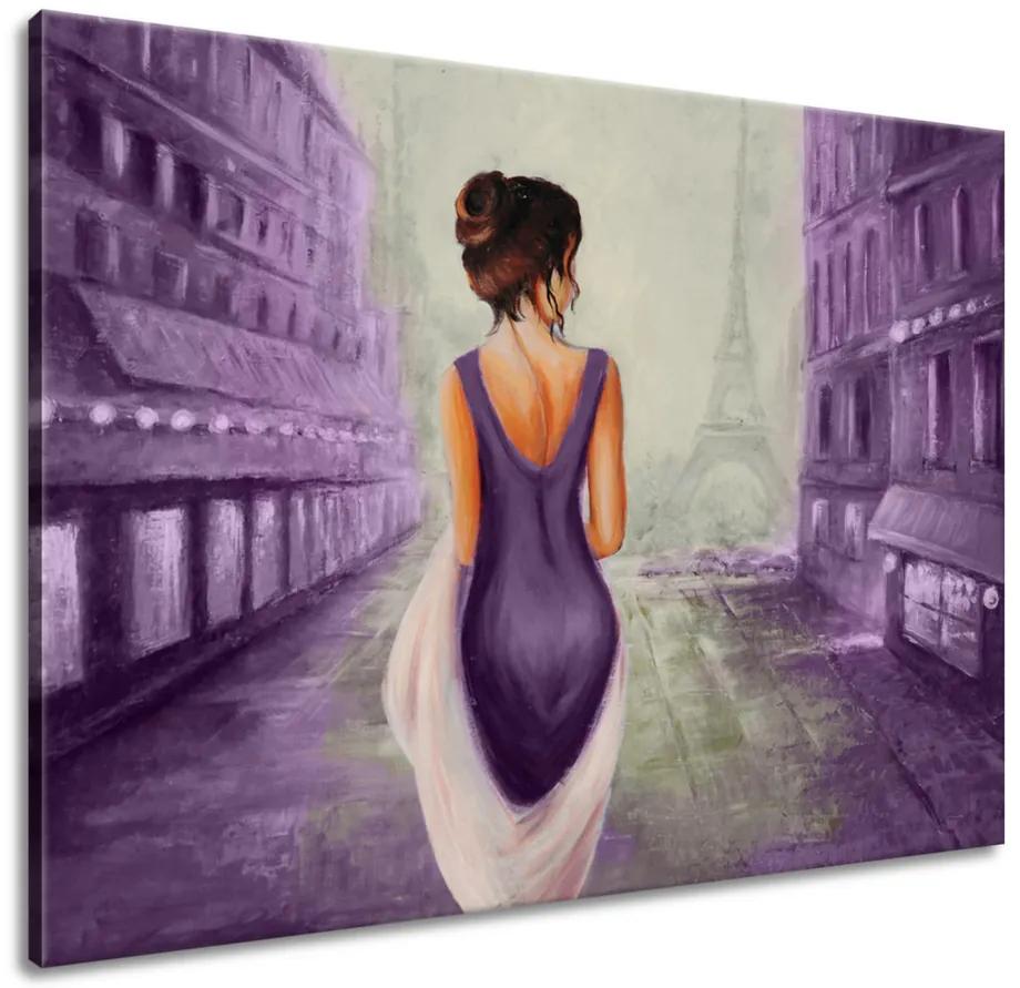 Gario Ručně malovaný obraz Procházka v Paříži Rozměry: 100 x 70 cm