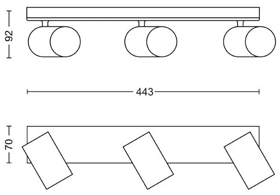 Philips - Bodové svítidlo KOSIPO 3xGU10/5,5W/230V bílá