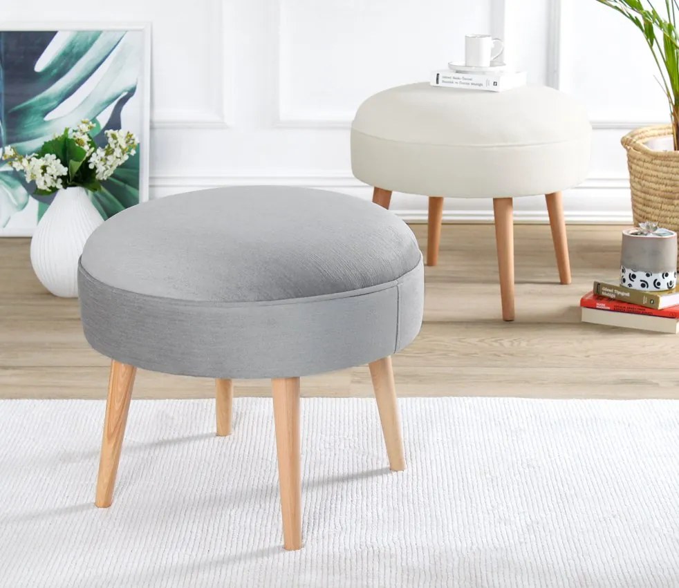 Atelier del Sofa Taburet Romley - Grey, Šedá