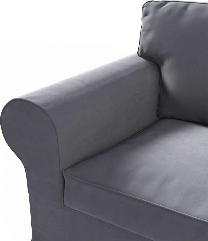 Potah na křeslo IKEA Ektorp barva šedá látka lesklé, sametová