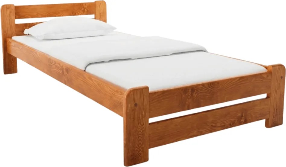 Postel Laura 90 x 200 cm, olše Rošt: S laťkovým roštem, Matrace: Matrace Coco Maxi 20 cm