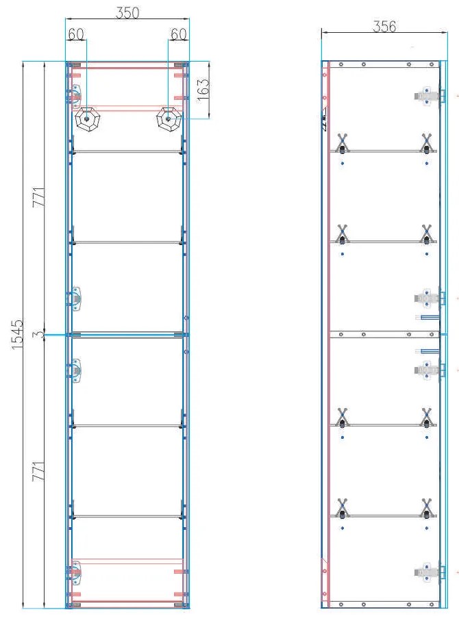 Mereo Mereo, Siena, koupelnová skříňka 155 cm vysoká, L/P, multicolor - RAL lesk/mat, CN494LPzzzzL