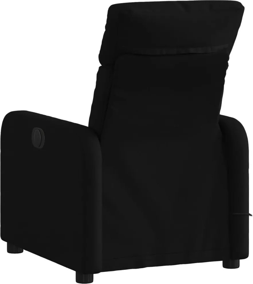 Masážní křeslo s polohovacím mechanismem, černé, látkové 3206865