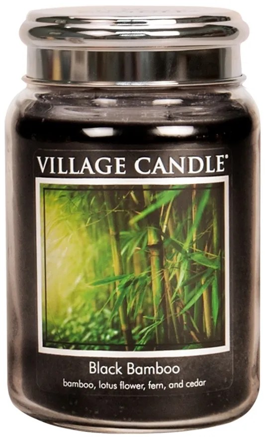Village Candle Vonná svíčka ve skle - Black Bamboo - Bambus, 26oz