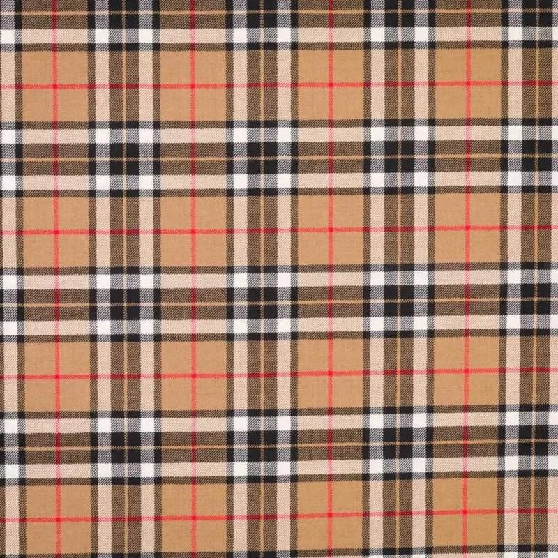Vlněná látka metráž š. 150 cm - Camel Thompson Tartan - John Hanly