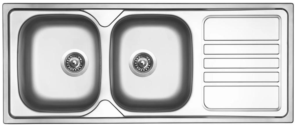 Nerezový dřez Sinks OKIO 1200 DUO V 0,6mm matný
