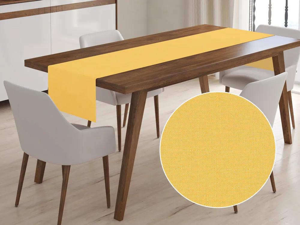 Biante Teflonový běhoun na stůl TF-014 Sytě žlutý 20x140 cm