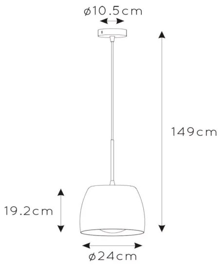 Lucide 30488/01/30 - Lustr na lanku NOLAN 1xE27/60W/230V černá