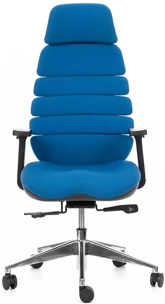 MERCURY Ergonomická kancelářská židle WORKEASE - modrá látka