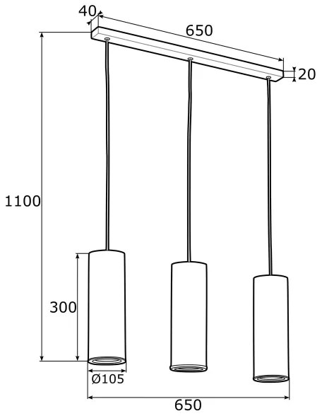 Argon 1486 - Lustr na lanku LINEA 3xE27/15W/230V mosaz/černá
