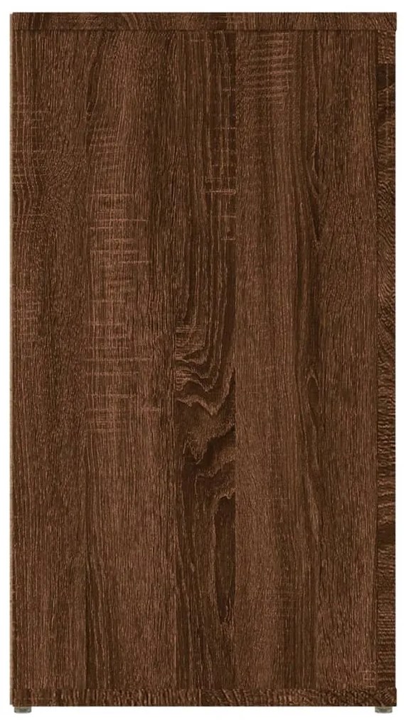 Příborník hnědý dub 100x33x59,5 cm kompozitní dřevo - Default Title