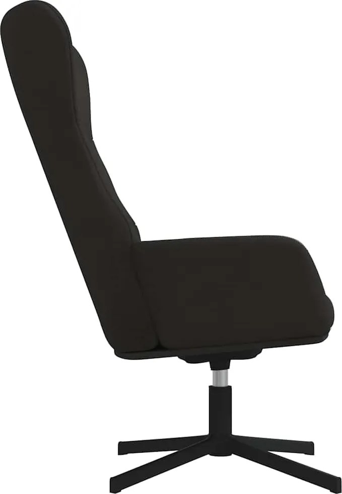 Relaxační křeslo černé samet 341114