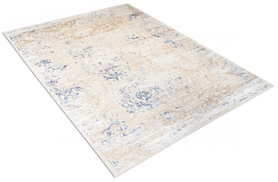 Kusový koberec Hyaci krémovo modrý 80x150cm