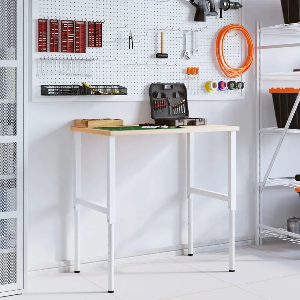 Pracovní stůl 100 x 60 x (71,5–98) cm masivní buk obdélníkový 3309704