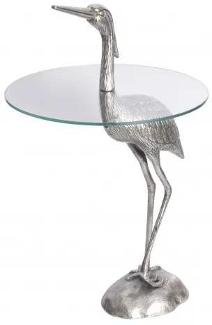 Odkládací stolek volavka 90cm stříbrná/ 43514