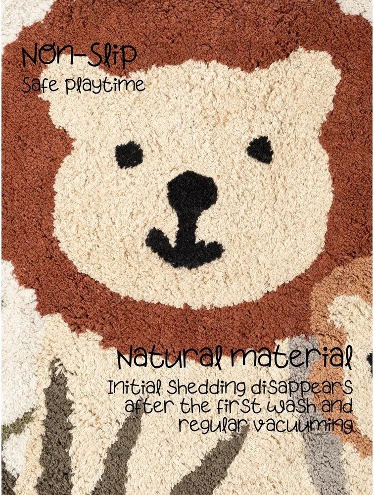 Krémový pratelný/ručně tkaný bavlněný dětský koberec 140x200 cm Snuggle Lionel – Hanse Home