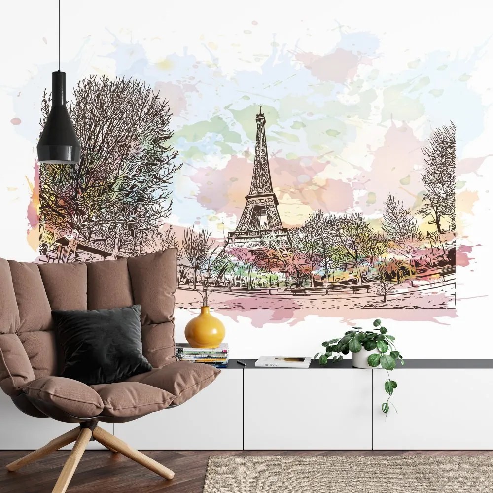 Fototapeta Paříž Eiffelova Věž Strukturální vinyl 90x60