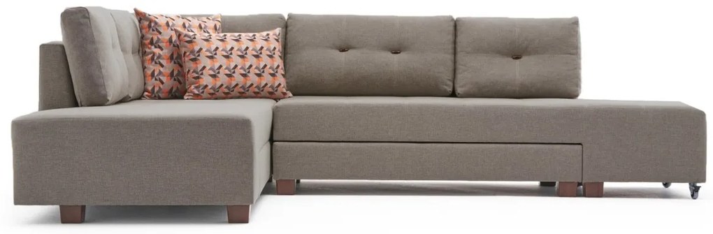 Atelier del Sofa Rohová sedací souprava Manama Corner Sofa Bed Left - Cream, Krémová