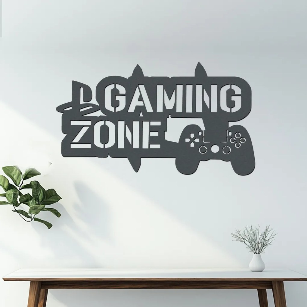 dřevo života Dřevěná dekorace GAMING ZONE Zvolte rozměr (cm): 80x46, Zvolte barvu dekoru: Černá