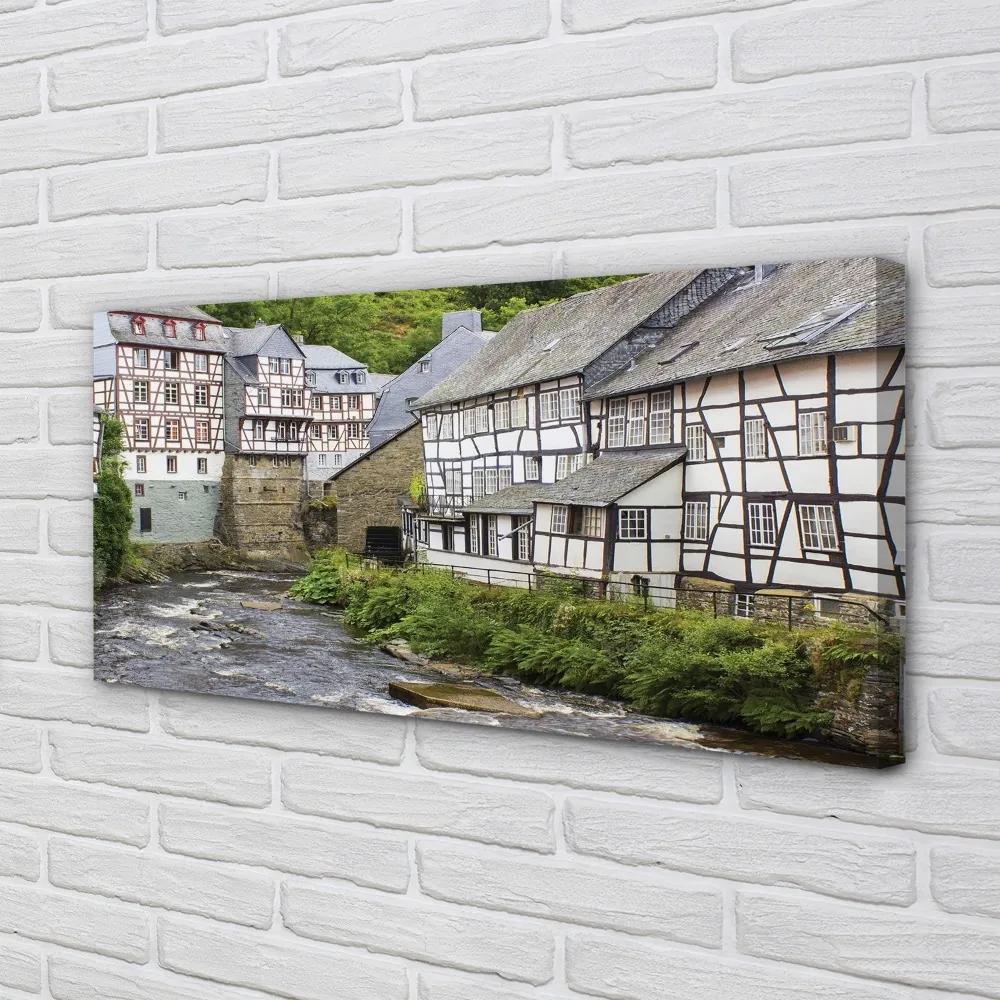 Obrazy na plátně Germany Staré budovy River 125x50 cm