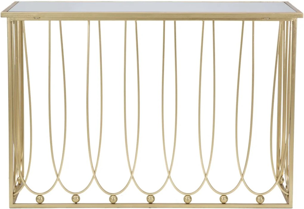 Zlatý konzolový stolek Mauro Ferretti Points 120x43x80 cm