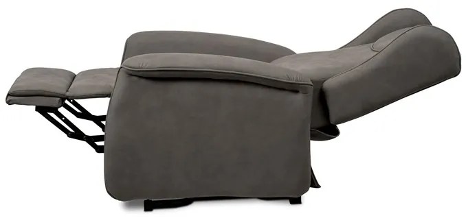Polohovací křeslo, elektrické kabelové ovládání, šedá, látka, TV-1192 GREY2 Barva: šedá