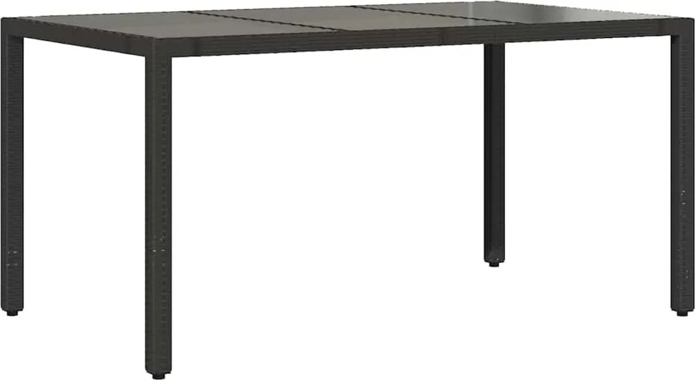 5dílný zahradní bistro set s poduškami černý polyratan 3276990
