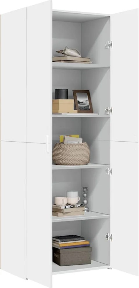 Skříň highboard bílá 70 x 42,5 x 185 cm kompozitní dřevo 3281420