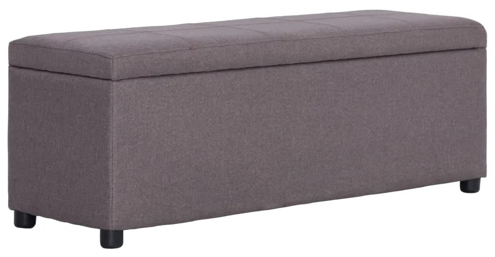 281326 vidaXL Lavice s úložným prostorem 116 cm taupe polyester