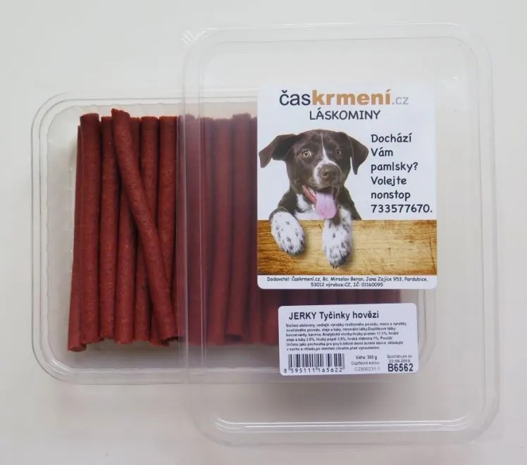 LÁSKOMINY JERKY TYČINKY HOVĚZÍ 300g