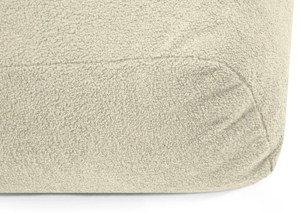 Krémový dětský sedací vak z textilie bouclé Snug 80 Bear – SLOWDOWN