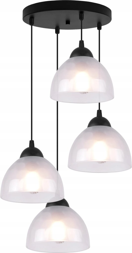 Závěsné Stropní Svítidlo Skleněný Lustr Bílá Moderní Do Kuchyně Jídelny