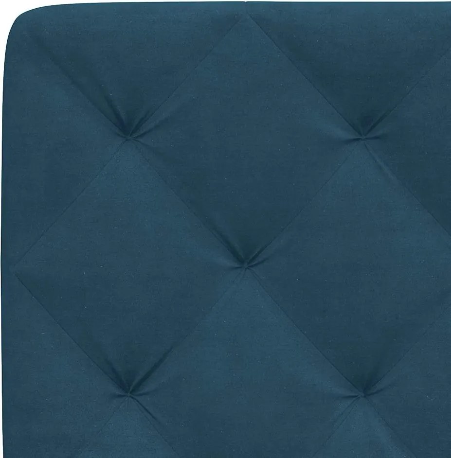 Postel s matrací modrá 90 x 190 cm samet 3208632