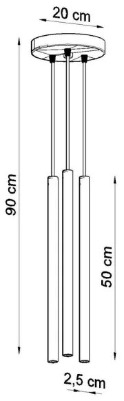 Sollux SL.0467 - Lustr na lanku PASTELO 3xG9/8W/230V bílá