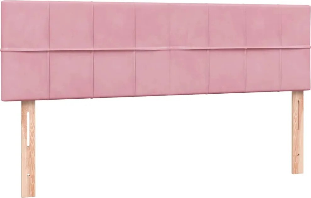 Box spring postel s matrací růžová 160x210 cm samet 3316220