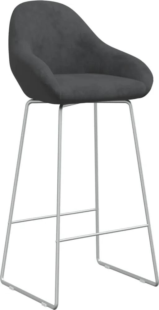 vidaXL Barová židle samet [338719] Barva: Černá