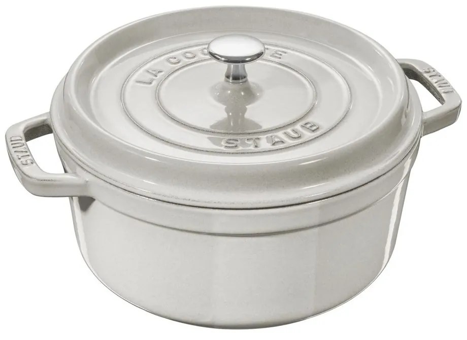 Hrnec STAUB  kulatý 24 cm bílý lanýž 3,8l