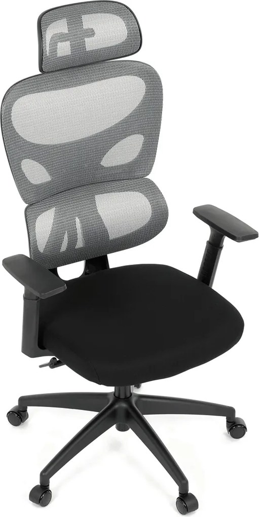 Ergonomická kancelářská židle LEXON - šedá síťovina