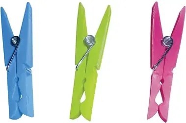 MSV kolíčky na prádlo 24 ks / vícebarevné / plast / 7 cm